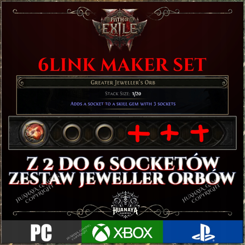 Path Of Exile 2 Zestaw Jeweller Orb Lesser + Greater + Perfect 2 to ...