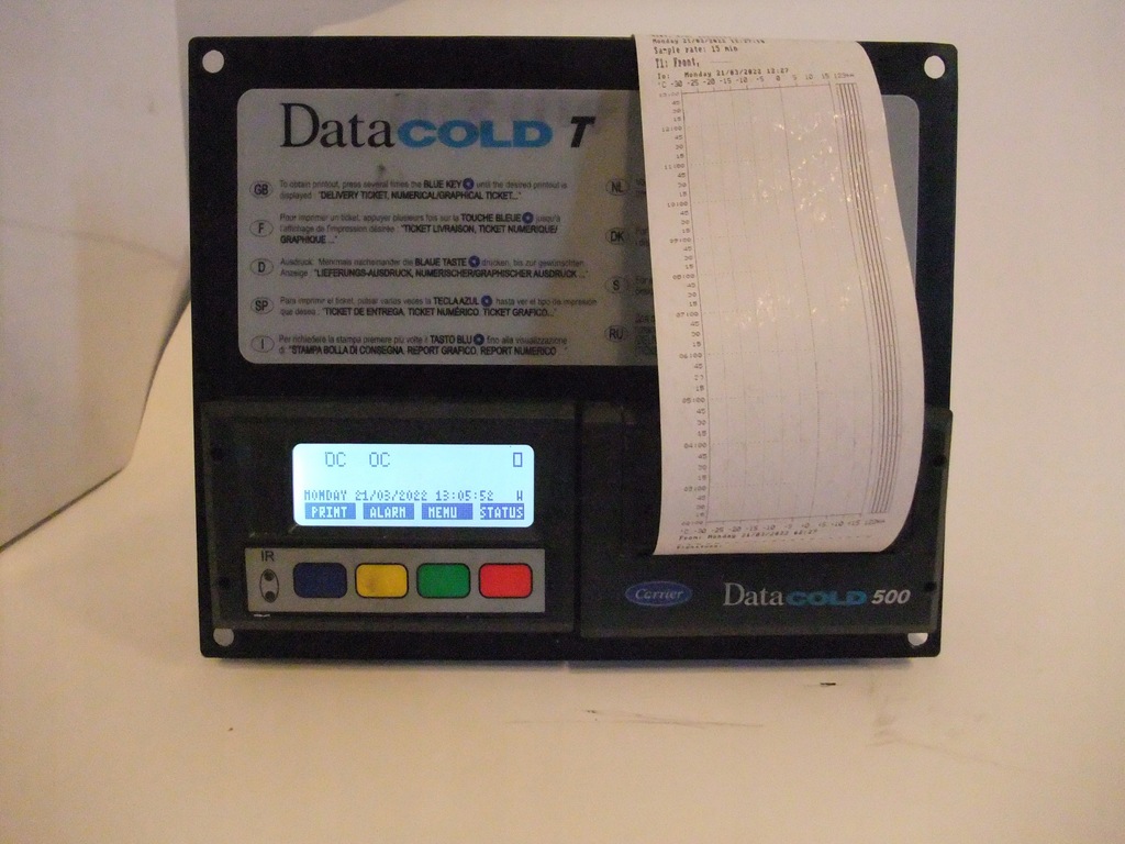 TERMOGRAF DATACOLD 500 DRUKARKA DO NACZEPY używany - 11970908599 ...