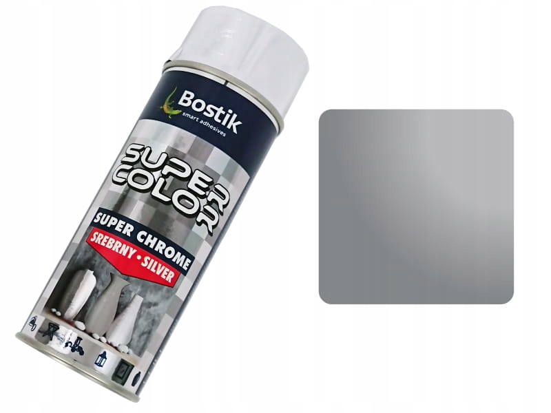 Farba w sprayu Super Chrome Efekt lustra (srebrny) - 12626887990 ...