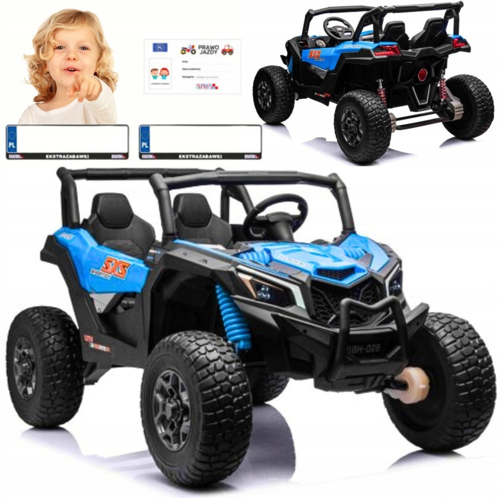 Buggy UTV X3 Off-Road 4x4 na akumulator 4x200W Niebieski - 15450475680 ...