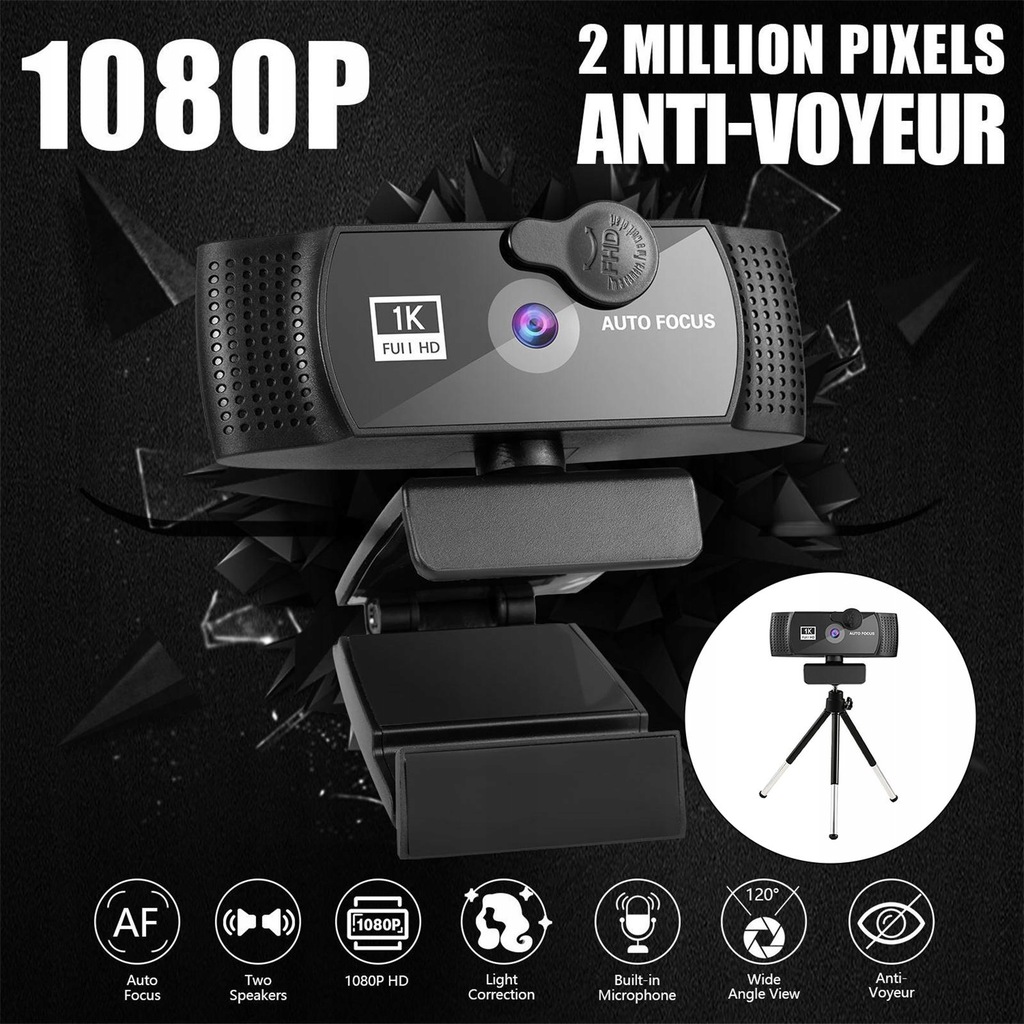 Купить Веб-камера FULL HD 1080P со штативом и микрофоном: отзывы, фото ...