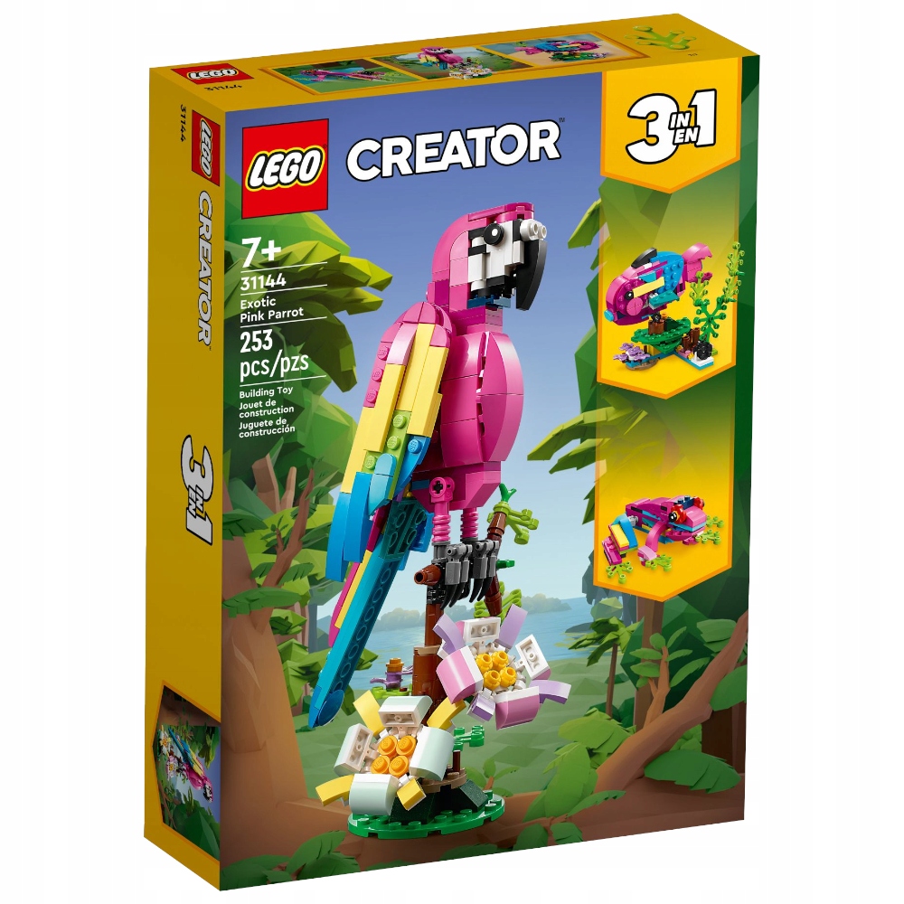 LEGO CREATOR 3W1 EGZOTYCZNA PAPUGA RYBA ŻABA KLOCKI DLA DZIECI ...
