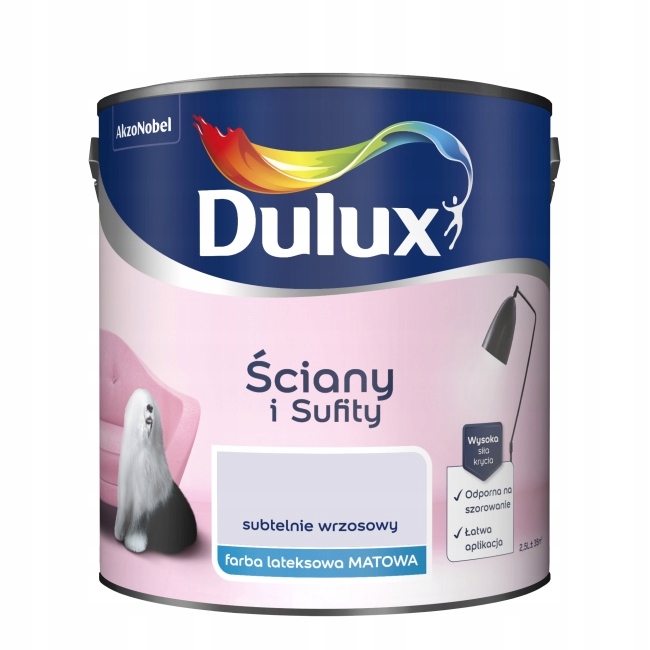 Farba Dulux Ściany i Sufity subtelnie wrzosowy - 12857082584 ...