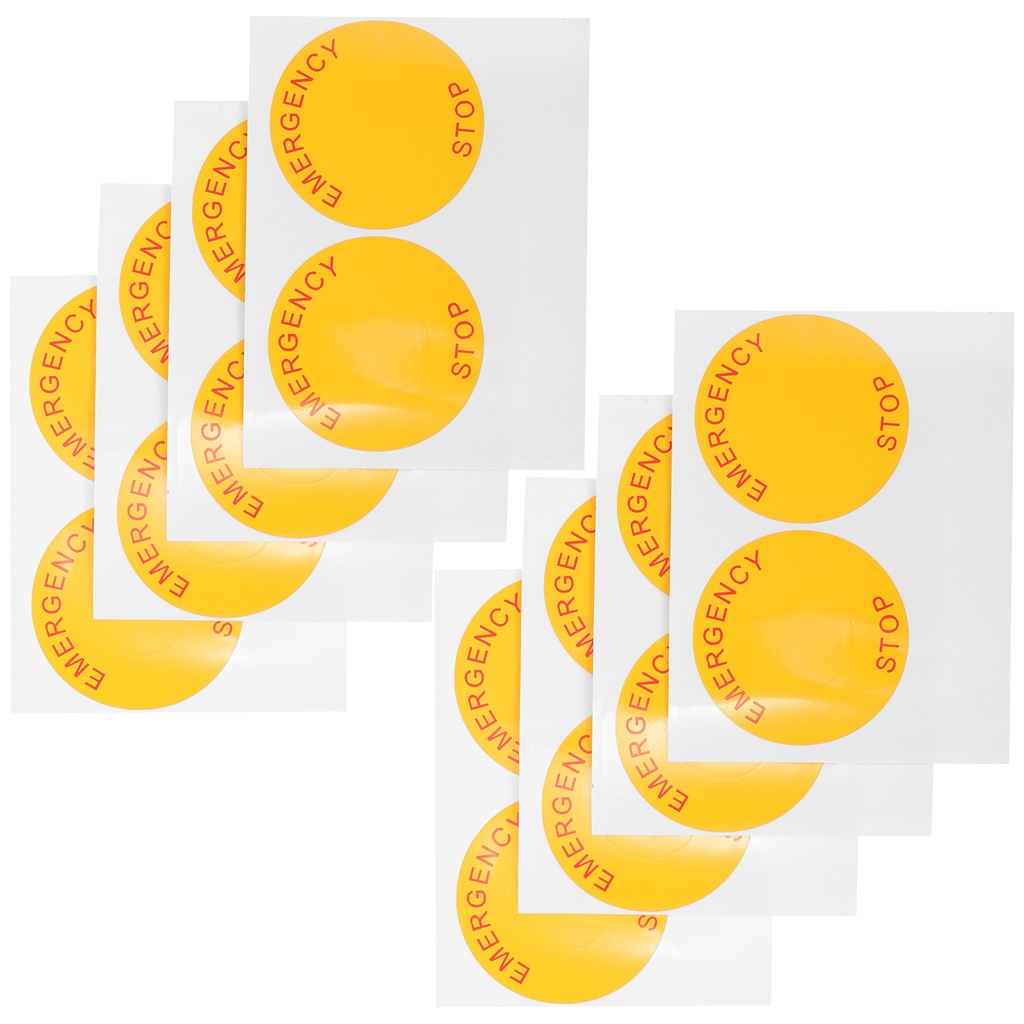 EMERGENCY STOP SIGN LABELS EMERGENCY STOP CAUTION - 14705240653 ...