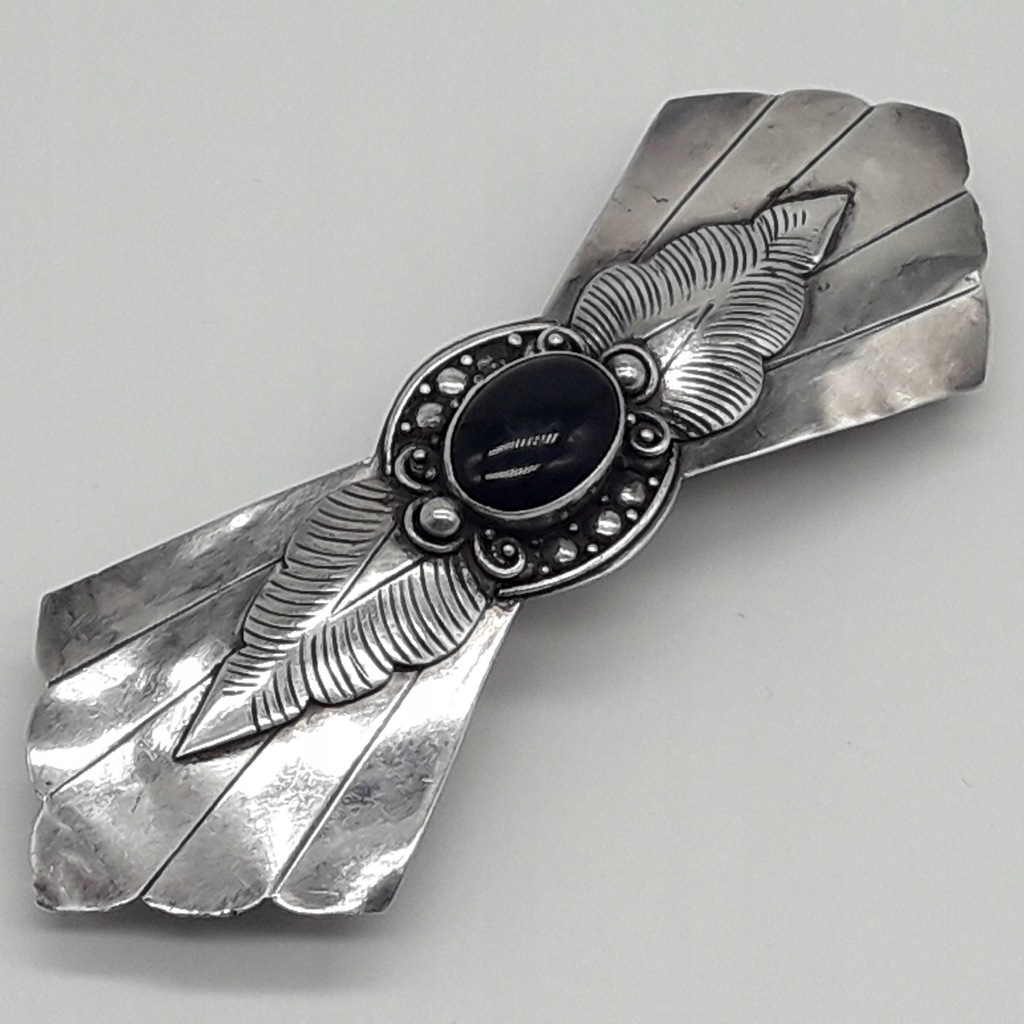 Spinka do włosów z onyksem srebro - 12714588242 - oficjalne archiwum ...