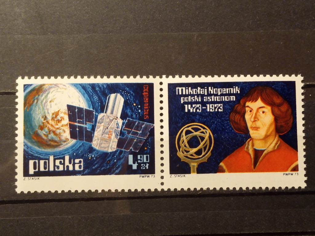 POLSKA 2109 znaczek Pw2 ** 1973 kosmos, Kopernik - 12707555040 - oficjalne archiwum Allegro