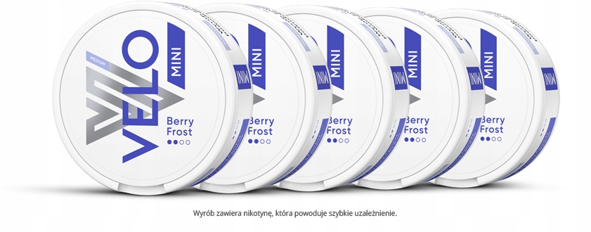 VELO 5x Berry Frost 6mg MINI saszetki nikotynowe - 11298352579 ...