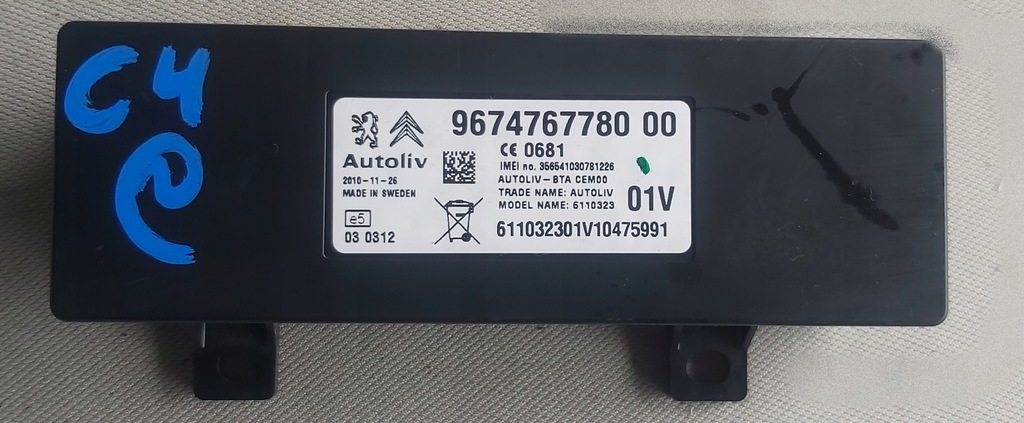 CITROEN C4 MODUŁ BLUETOOTH 967476778000 - 9838324739 - oficjalne ...