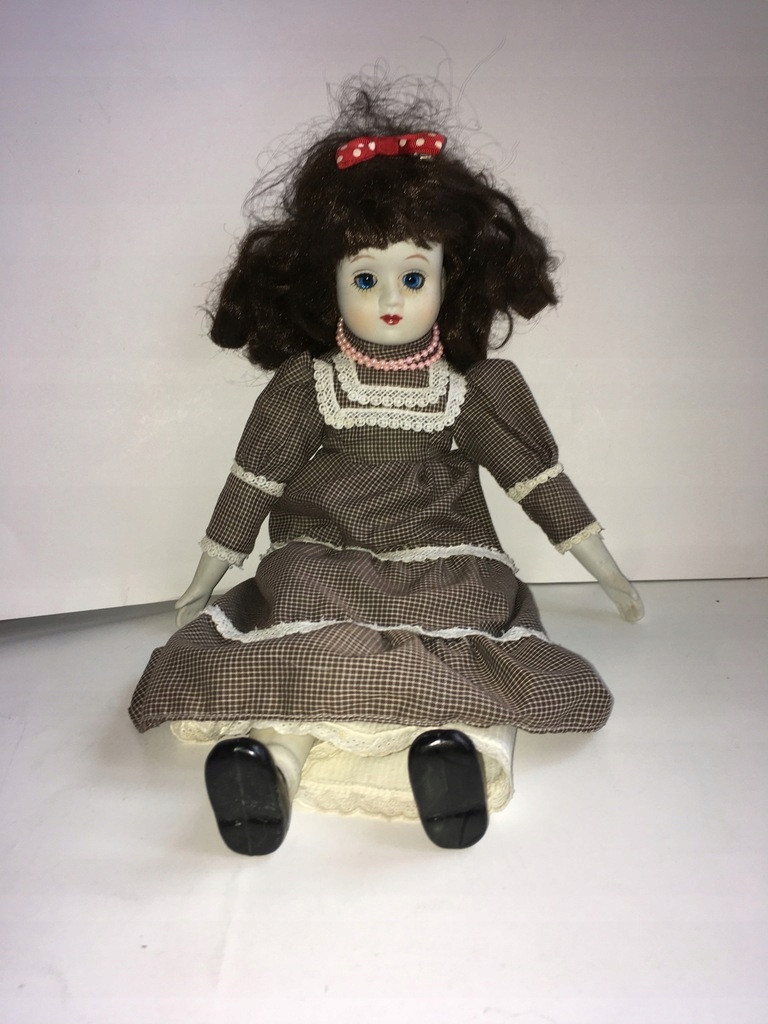 STARA LALKA zamyka oczy 46 cm loczki ubranka PRL - 13241696293 ...