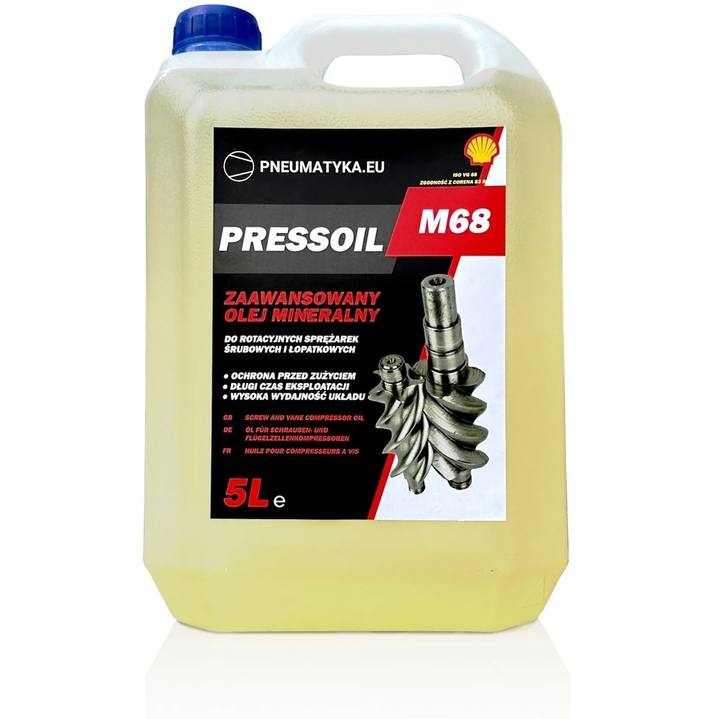 OLEJ DO SPRĘŻARKI ŚRUBOWEJ KOMPRESORA ŚRUBOWEGO SHELL CORENA S68 ...