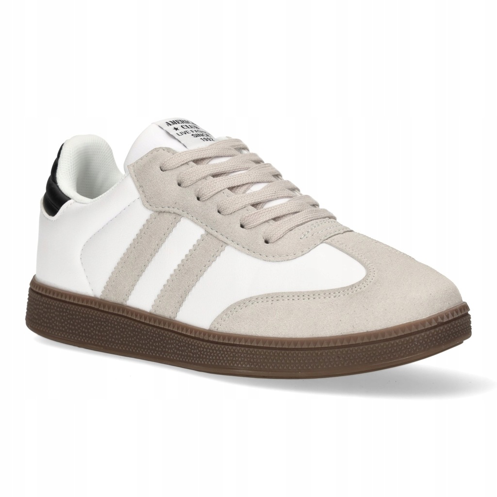 BUTY SPORTOWE DAMSKIE AMERICAN CLUB ES171 MODNE ADIDASY SNEAKERSY WHITE ...