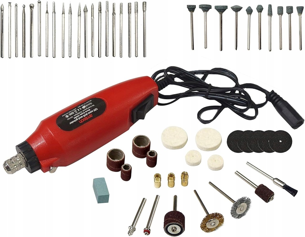 Amtech Mini wiertarka frezarka V2560 60 elementów - 17171821129 ...