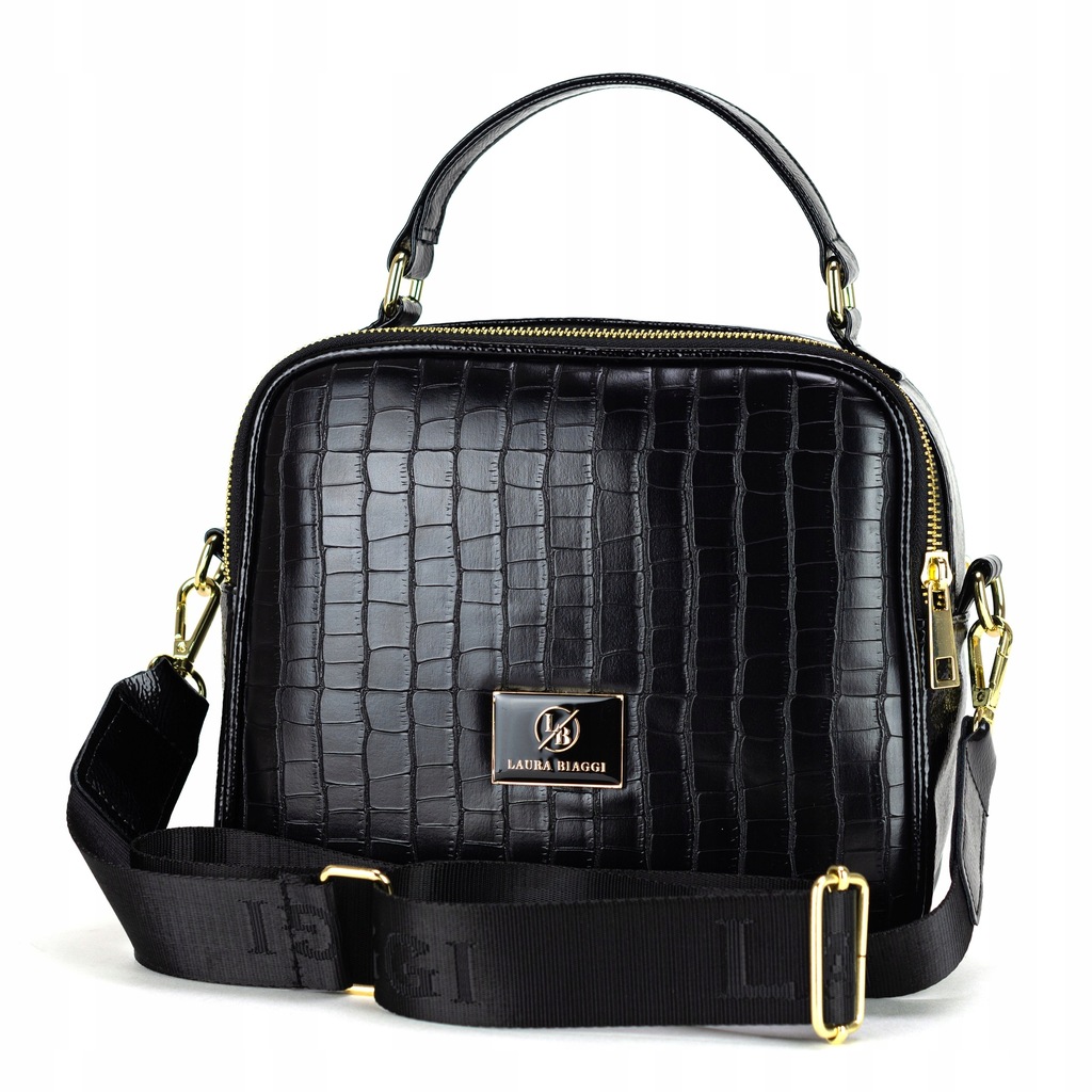 TOREBKA LISTONOSZKA CZARNA KUFEREK LAURA BIAGGI - 11430158548 - oficjalne archiwum Allegro
