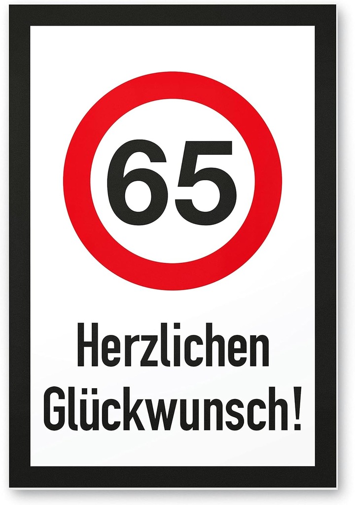 Tabliczka z życzeniami z 65 lat - prezent na 65. urodziny pomysł na ...