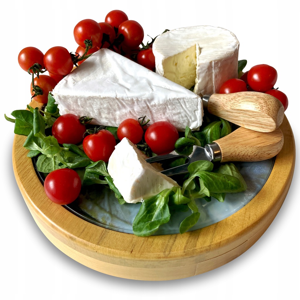 Deska talerz do serów wędlin pojemnik komplet noży - 12800394843 ...