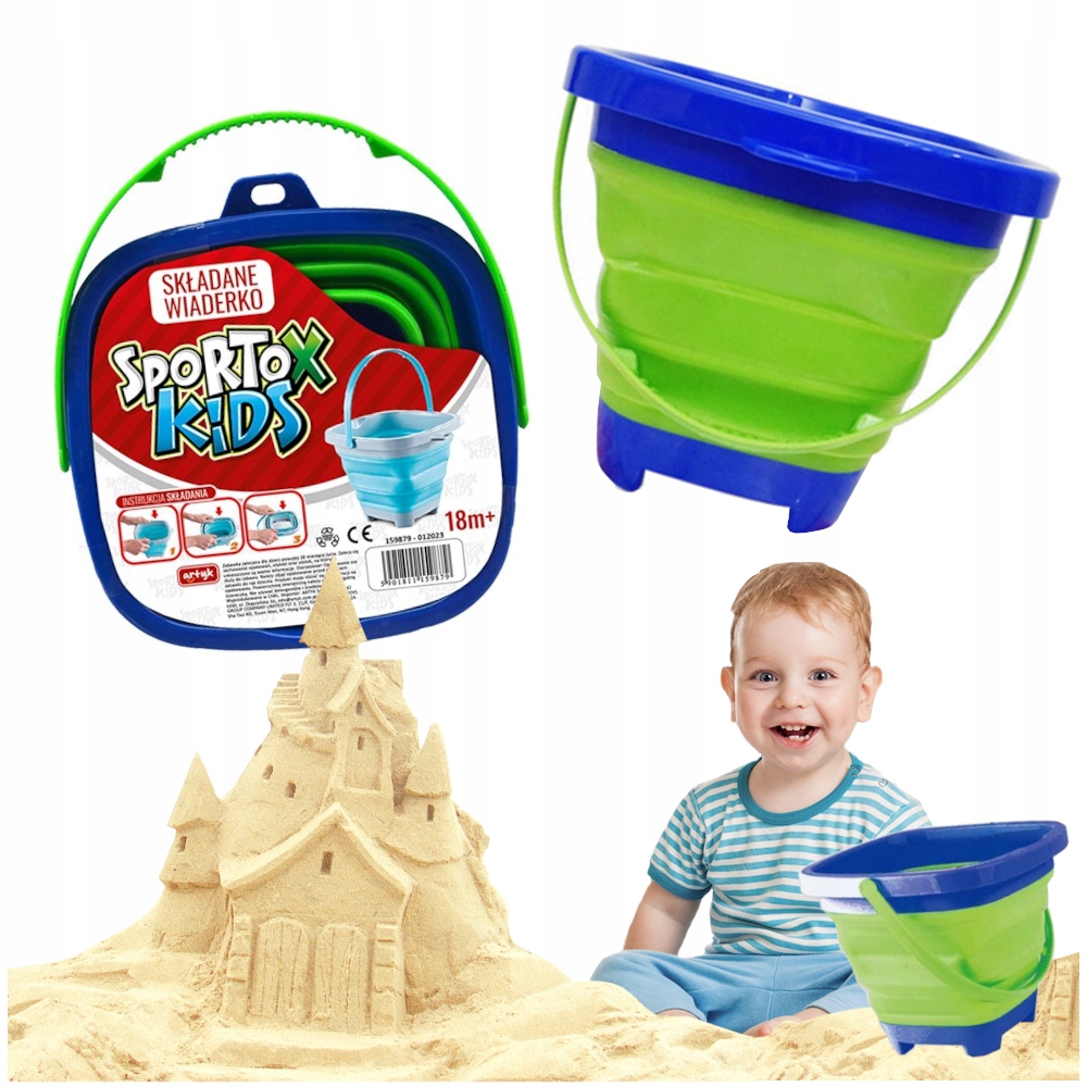 WIADERKO SKŁADANE do piasku PIASKOWNICY WIADRO + - 13485029028 ...