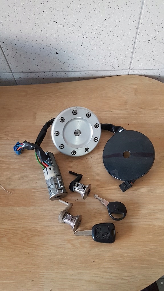 STACYJKA ZAMEK WKŁADKA WLEWU PEUGEOT 206 ZESTAW - 11406698481 - oficjalne archiwum Allegro