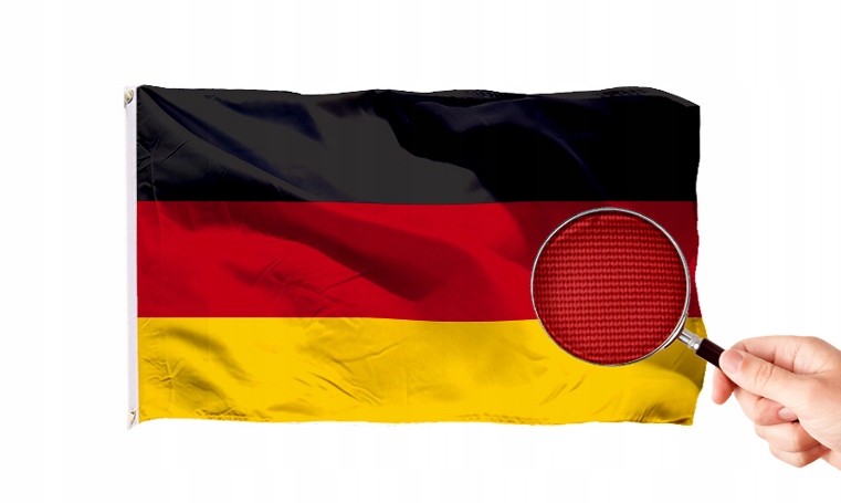 Flaga Niemcy MOCNA 150x90 Flagi Niemiec Niemiecka - 10895127873 - oficjalne archiwum Allegro