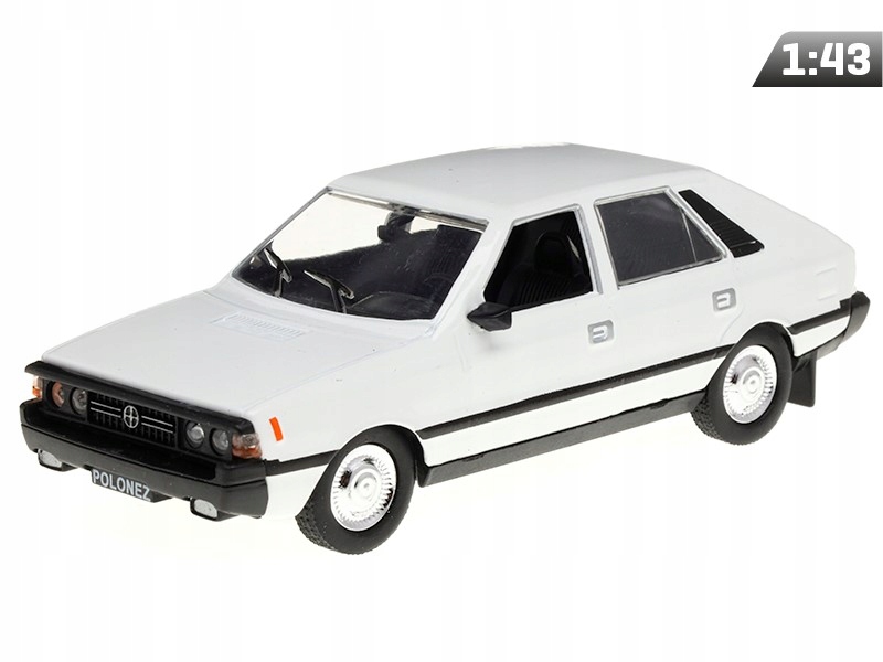 Model 1:43, FSO POLONEZ PRL, biały Kolekcjonerki Zabytek PRL - unikalny mod - 17251380224 ...