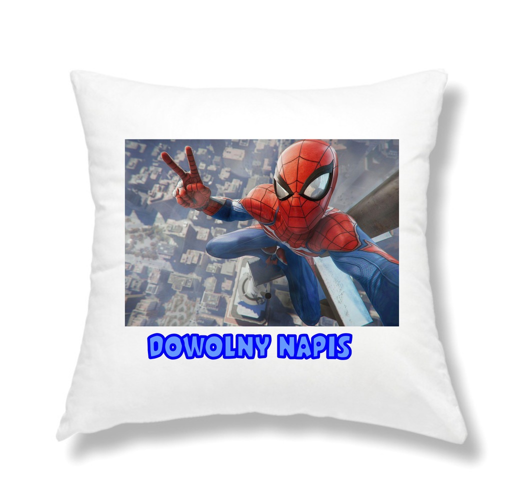 PODUSZKA SPIDER-MAN + DOWOLNY NAPIS - GRATIS - 13627077107 - oficjalne archiwum Allegro