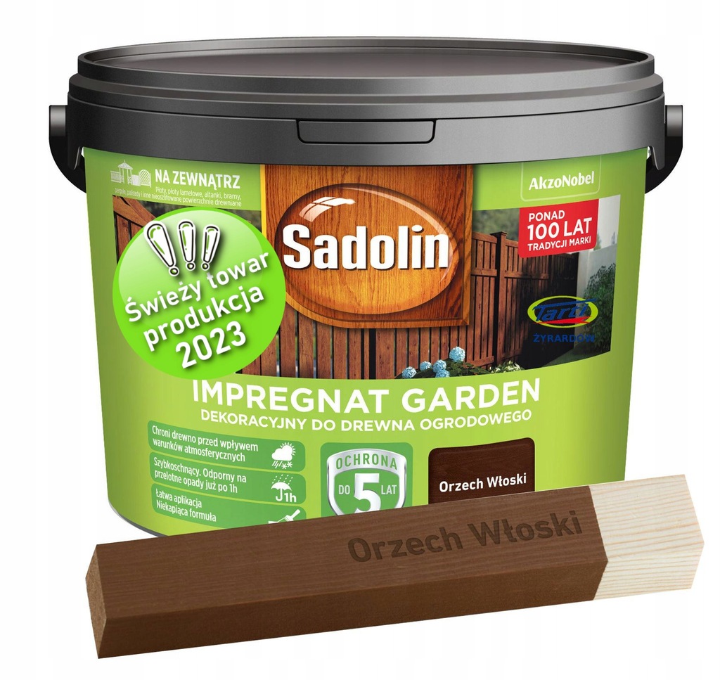 Sadolin GARDEN Impregnat do drewna ORZECH WŁOSKI 9 - 13579998267 ...