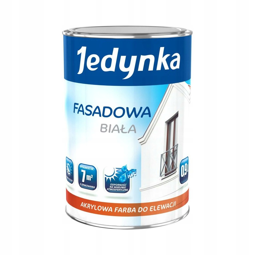 Farba do elewacji Jedynka Fasadowa 0.9 l Baza - 12831453036 - oficjalne archiwum Allegro