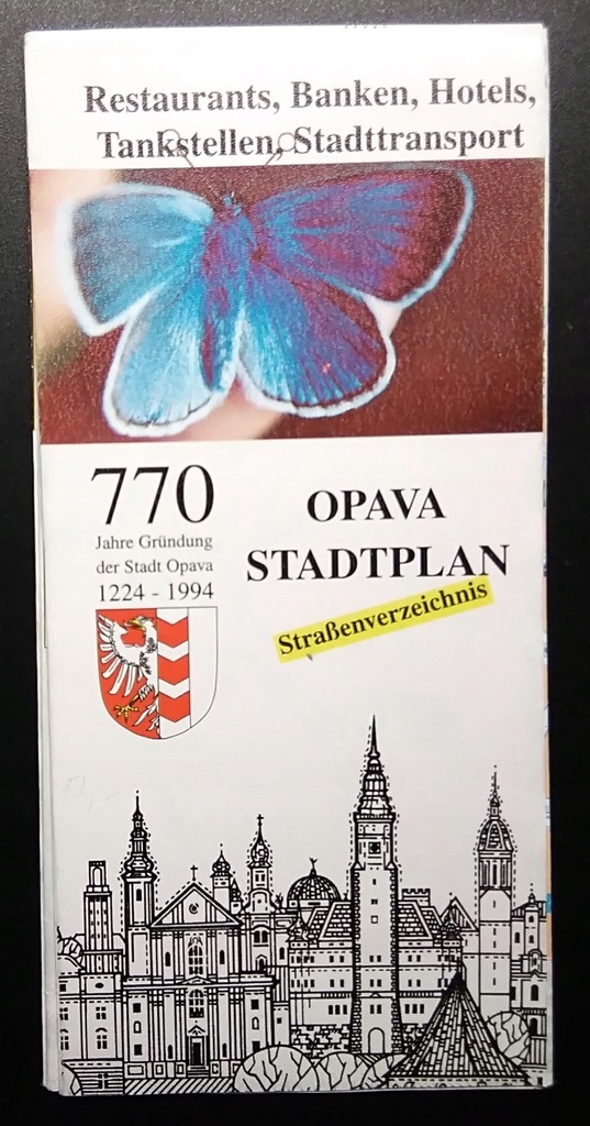 CZECHY OPAVA OPAWA plan miasta mapa 1994 r. - 10463557604 - oficjalne ...
