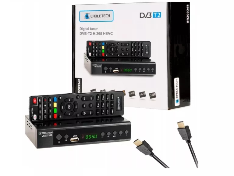 TUNER DEKODER DVB-T2 HEVC CABLETECH - 12410337380 - oficjalne archiwum Allegro