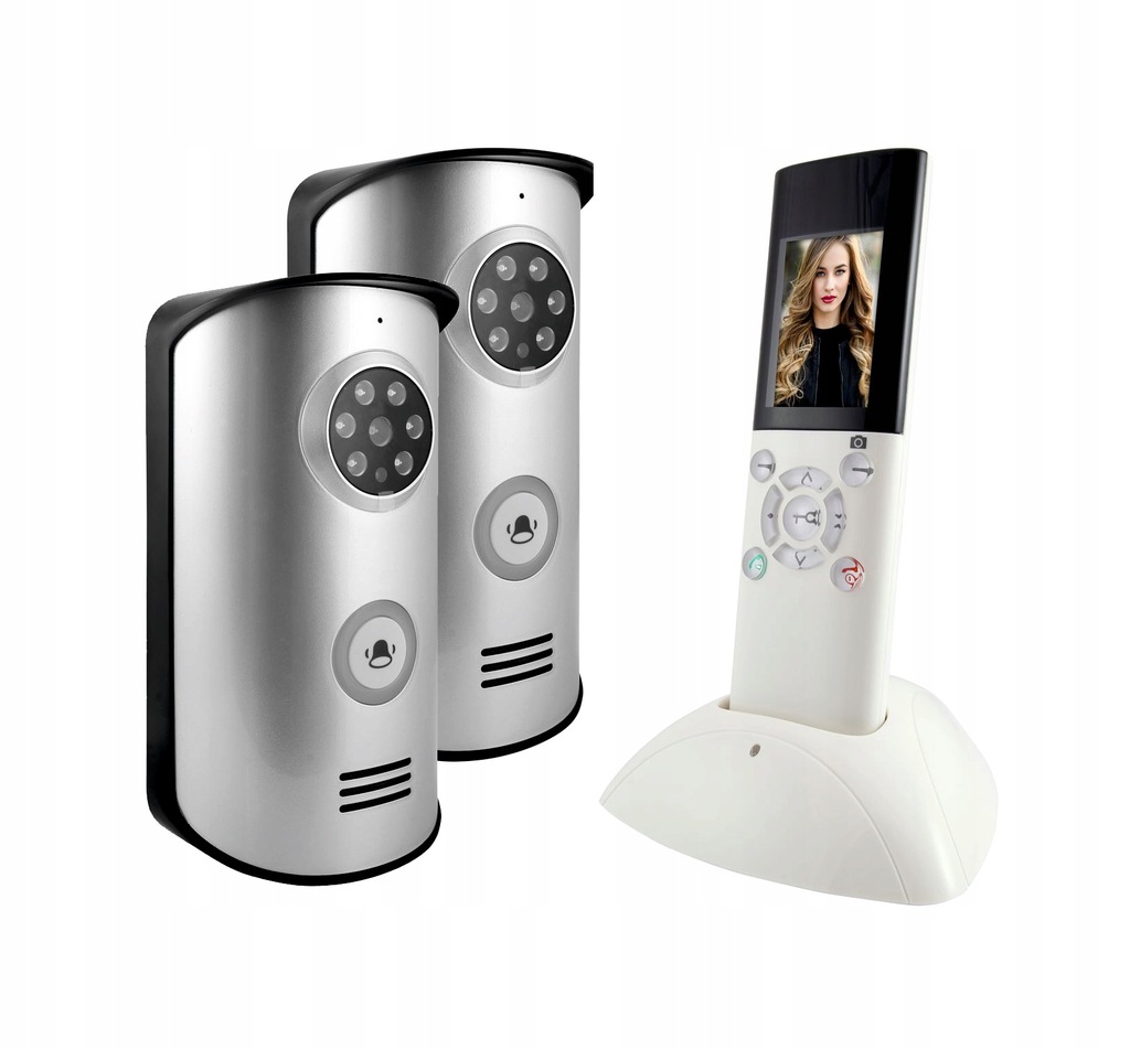 Wideo domofon bezprzewodowy rygiel furtka 2 kasety - 9071961324 - oficjalne archiwum Allegro