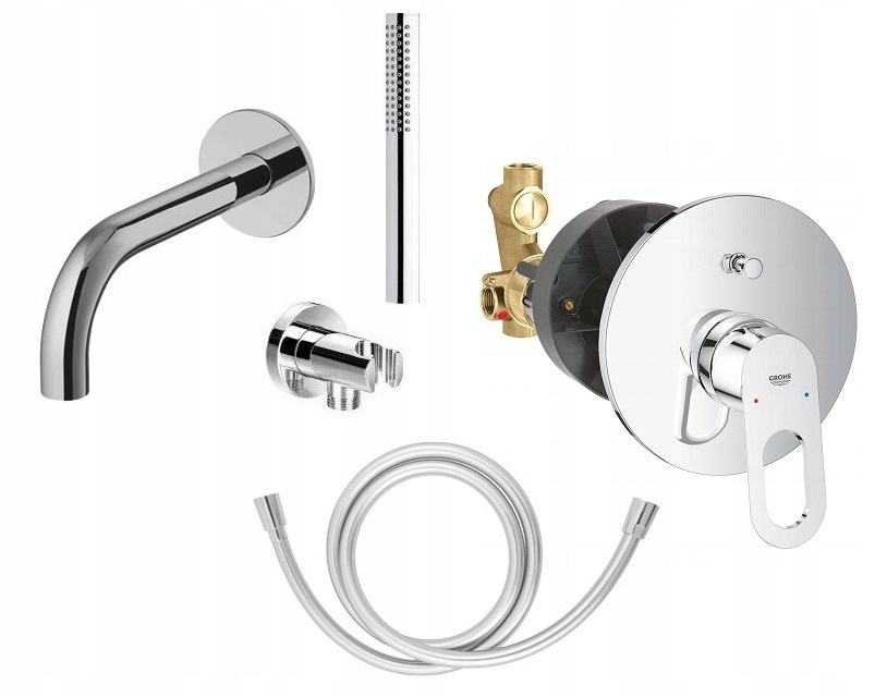 GROHE bateria + ZESTAW PODTYNKOWY WANNOWY wylewka - 7657440066 - oficjalne archiwum Allegro