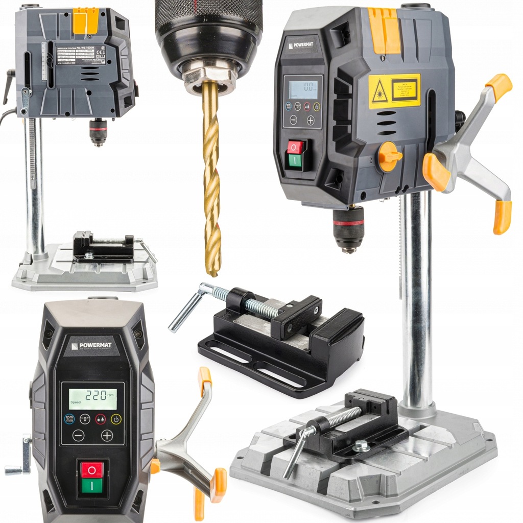 Wiertarka Stołowa Słupowa1000W +Imadło PM-WS-1000M - 12782213140 ...