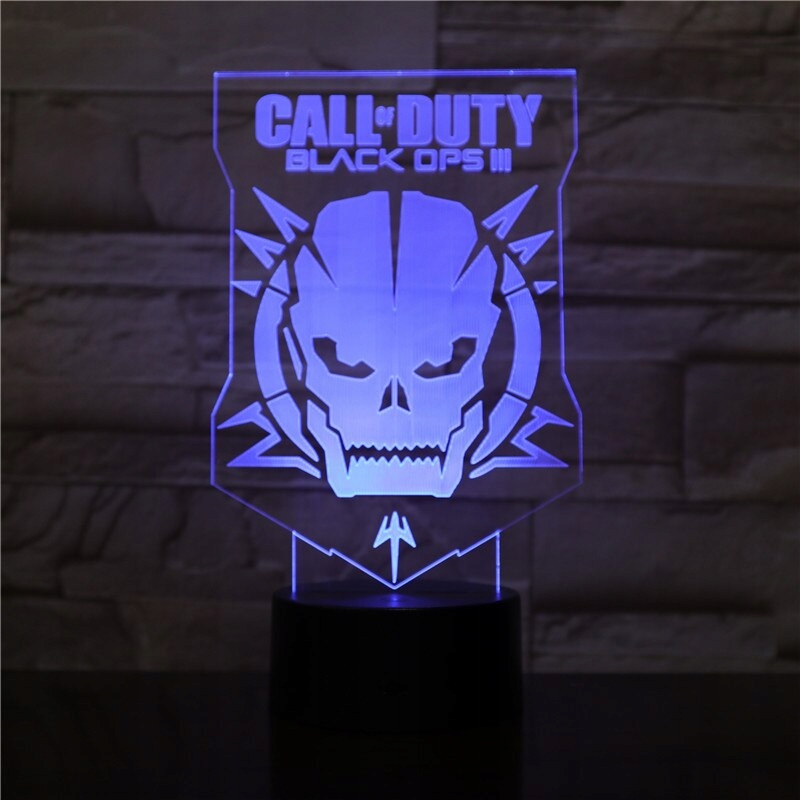 3d Night Lights Call of Duty maska kolorowe łóżko - 12653384154 ...