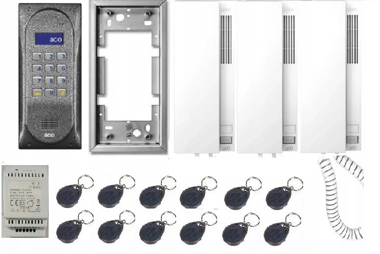 DOMOFON ACO CDNP6ACC 3 rodzinny kody rfid DIN PT - 11101562002 ...