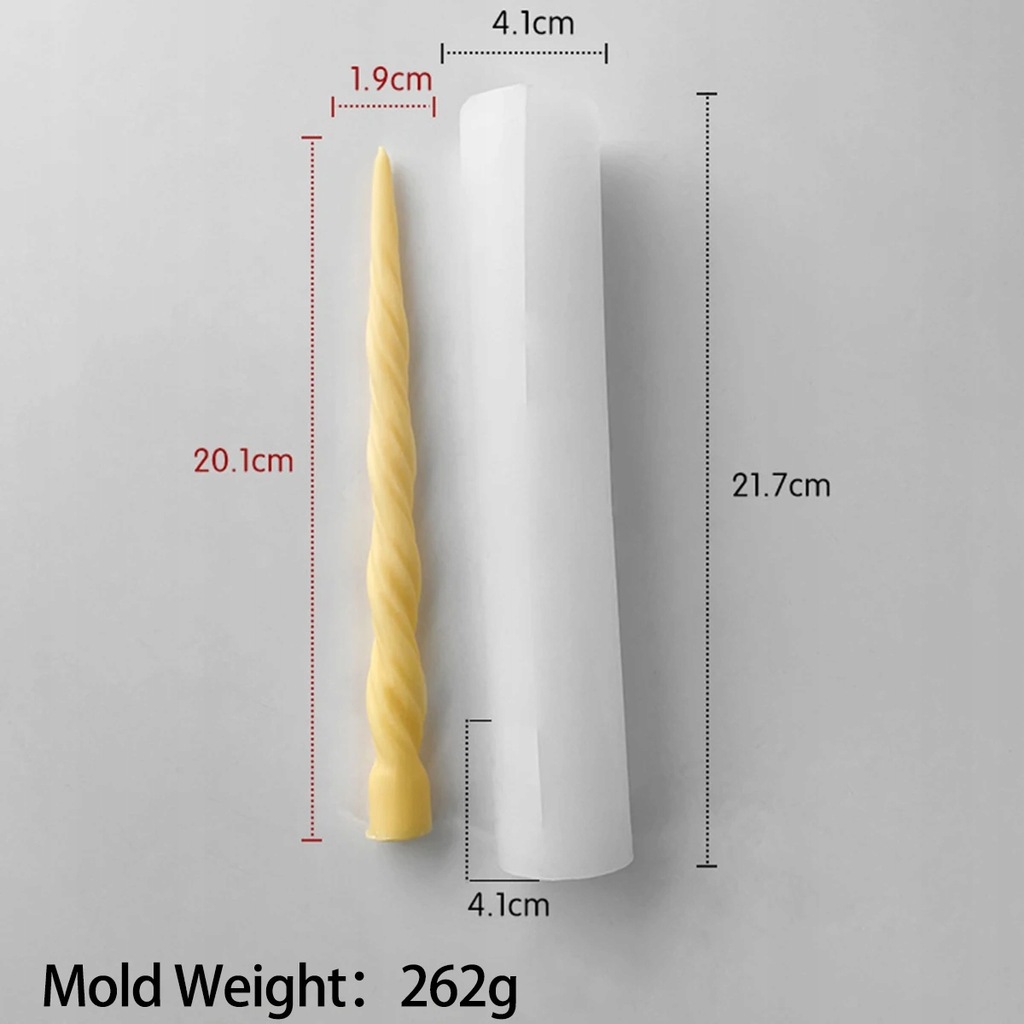 Long Strip Taper Silicone Canlde Mold DIY Twisted Long Rod Wax Stick ...