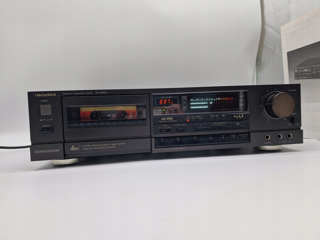 TECHNICS RS-B605 MAGNETOFON DECK JEDNOKASETOWY !!! - 13529747011 ...