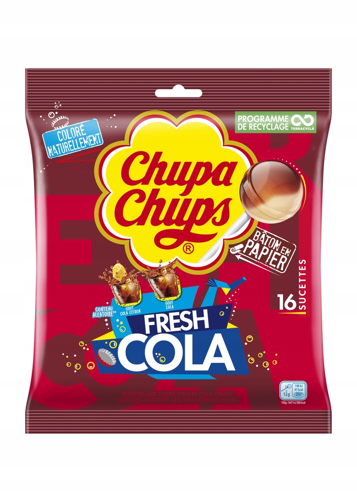 Chupa Chups lizaki Cola Lemon Cytryna Colamix mix smaków 16x12g ...