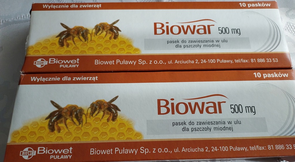 Biowar 500, pszczoły, warroza - 13379117064 - oficjalne archiwum Allegro