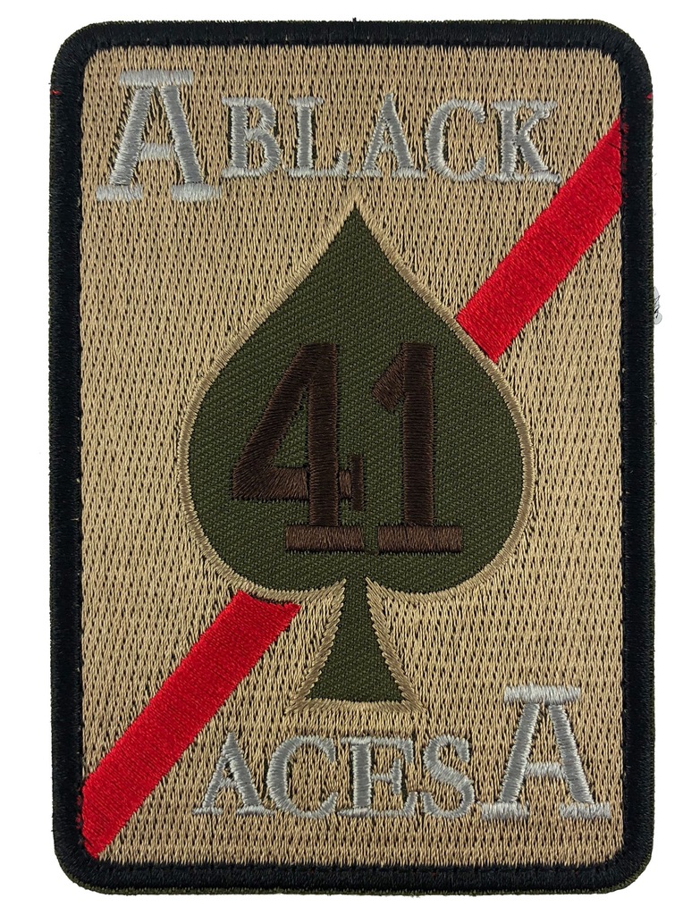 BLACK ACES Naszywka na rzep MORALE PATCH AS PIK - 7241825117 ...