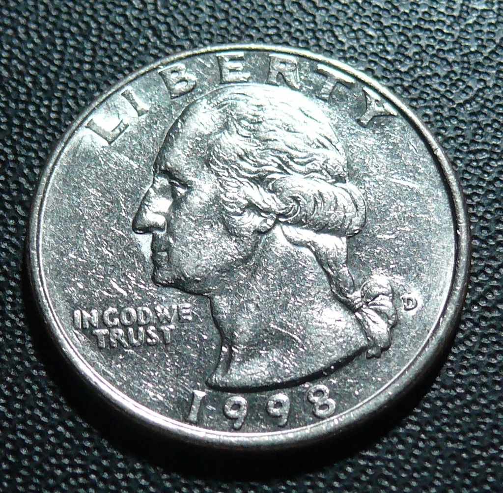 USA - 25 CENTÓW QUARTER DOLLAR LIBERTY 1998 r. D - 12579432952 ...