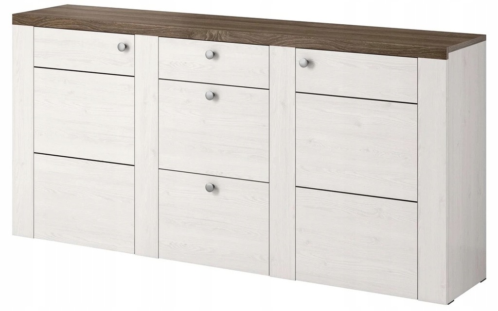 Komoda Szafka 3 szuflady styl prowansalski biała - 11326843240 ...