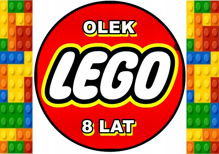 ZESTAW OPŁATEK NA TORT + BOKI LEGO DUŻY A3 - 12973961467 - oficjalne ...