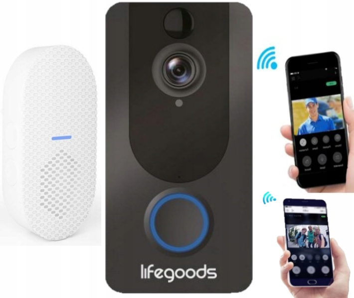 WIDEODOMOFON WIFI DOMOFON KAMERA FULL HD + DZWONEK - 12452433102 ...