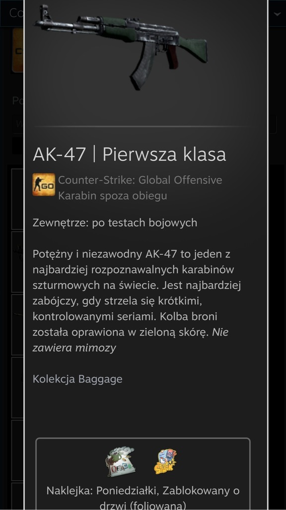 AK-47 PIERWSZA KLASA (FIRST CLASS) CS:GO SKIN - 9031058664 - oficjalne ...