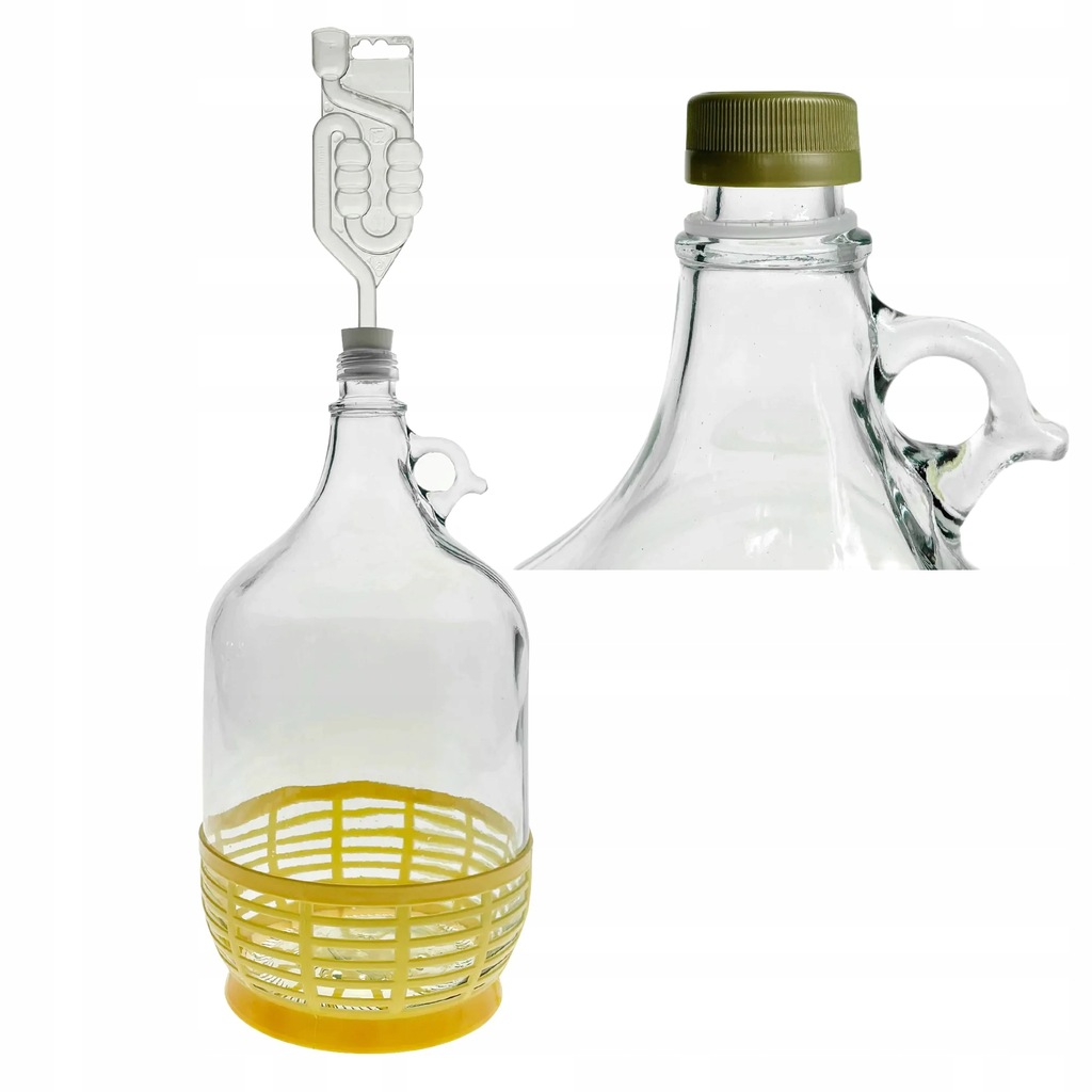 Balon Dama 5L na wino z zakrętką + korek, rurka - 14011701281 ...