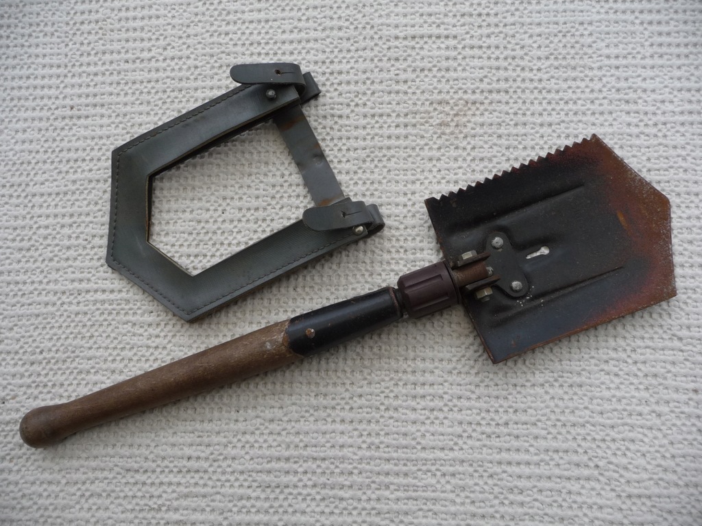 SAPERKA ŁOPATKA SKŁADANA KOPACZKA PIECHOTY NVA DDR WOJSKOWA + POKROWIEC ...