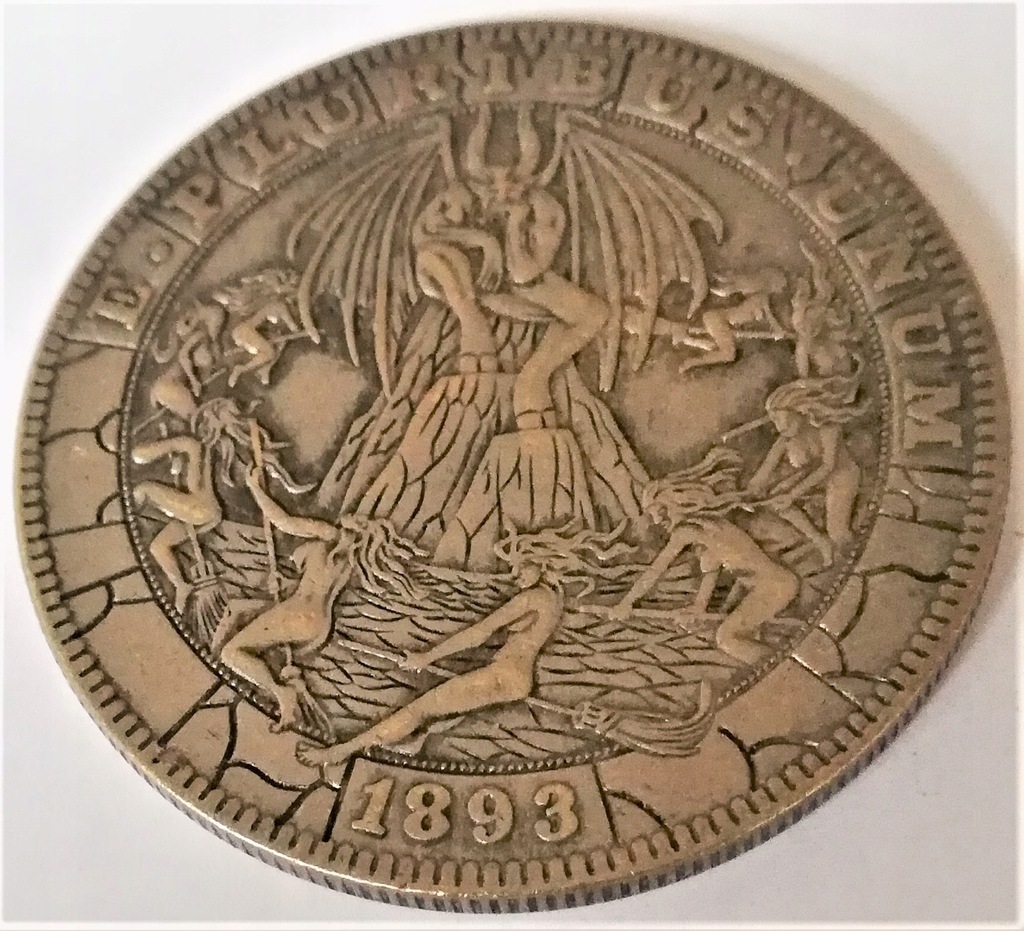 dolar satanistyczny Szatan Diabeł wiedźmy satanizm - 12632331498 ...