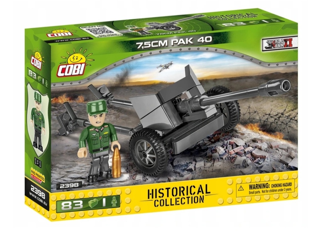 COBI 2398 7,5cm PAK 40 ARMATA PRZECIWPANCERNA - 11509309475 - oficjalne ...