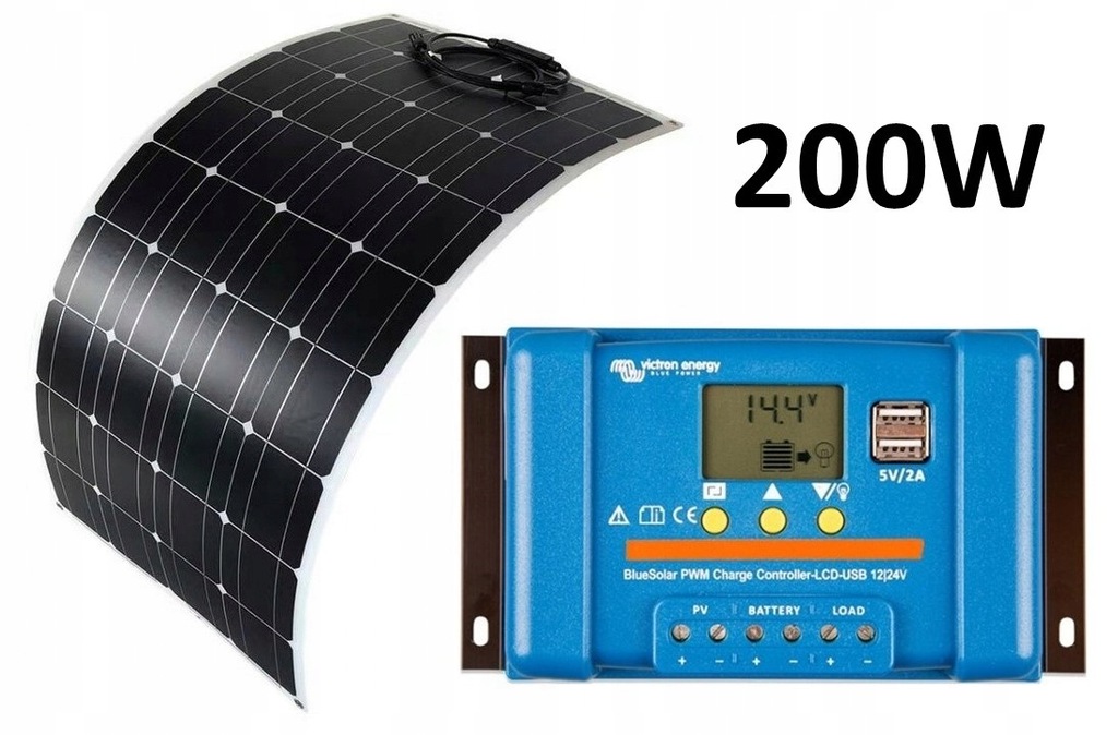 Zestaw Solarny 200W 12V VICTRON PWM 20A Krk - 12522166927 - oficjalne ...