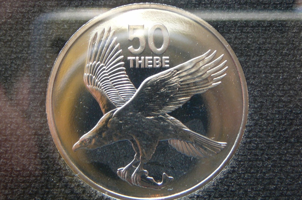 *50 THEBE BOTSWANA 1976 ORZEŁ LUSTRZANKA RZADKA !! - 15027402764 ...