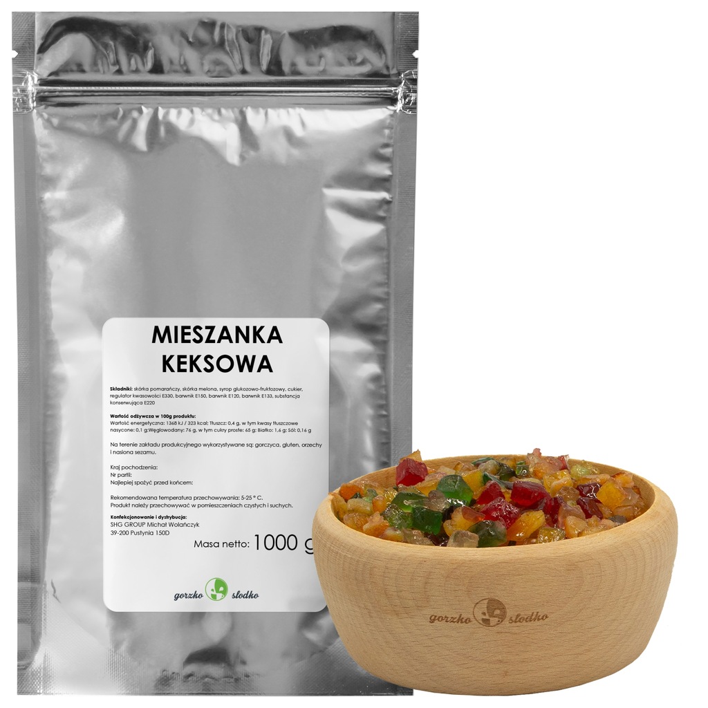 MIESZANKA KEKSOWA bakalie do keksa 1kg - 10793867908 - oficjalne ...